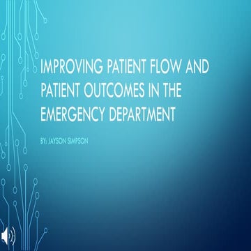 Improving patient flow and patient outcomes in the emergency department | PDF