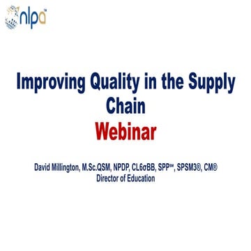 Improving Quality in the Supply Chain | PPTX