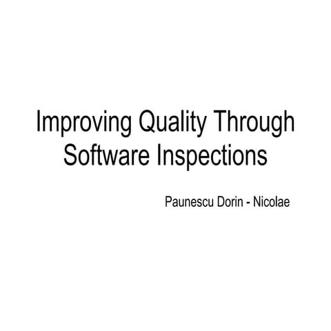 softwareinspections | PPT
