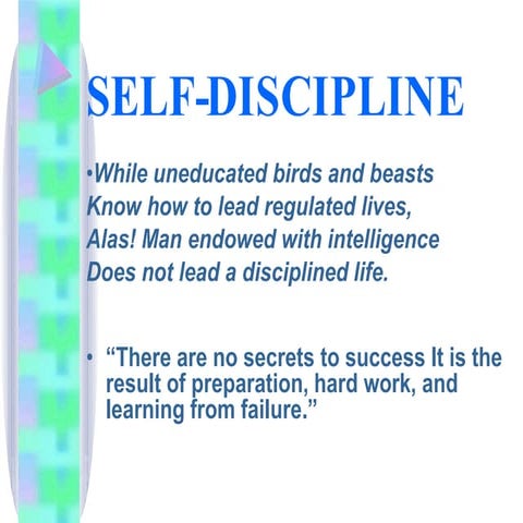 Improving Self Discipline.pptx | Parenting | Family and Relationships