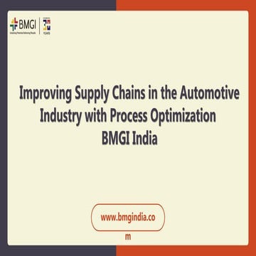 Improving Supply Chains in the Automotive Industry with Process ...