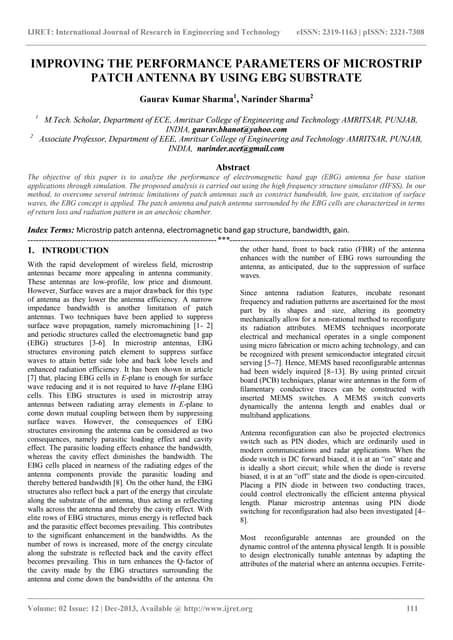 Basics of EBG structures | PPTX