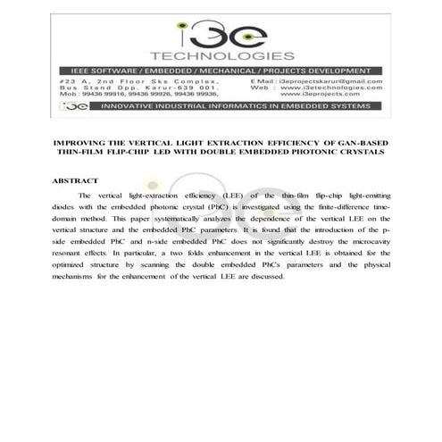 Improving the vertical light extraction efficiency of ga n based thin ...