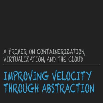 Improving velocity through abstraction | PPT