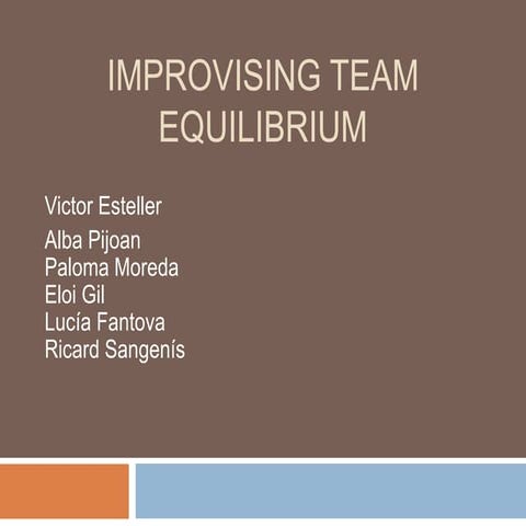 Improvising team equilibrium | PPT
