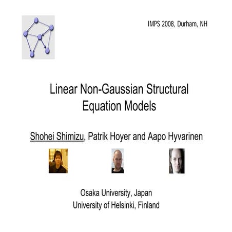 Linear Non-Gaussian Structural Equation Models | PDF