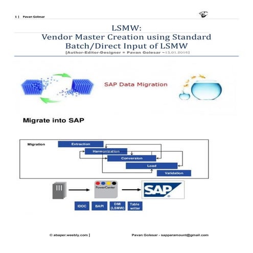 SAP LSMW - Direct input approach v2.5 by Pavan Golesar | PDF