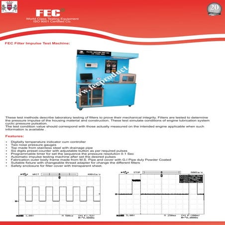 Testing/Manufacture/Multipass fuel filter test rig | PDF