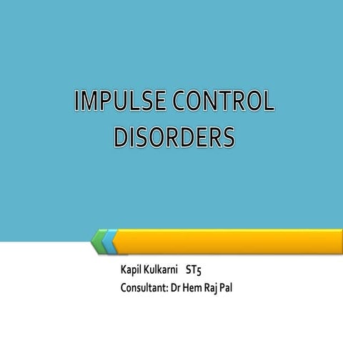 Impulse control disorder | PPT