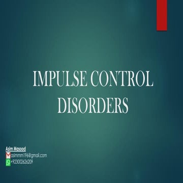 IMPULSE CONTROL DISORDERS.pd.pdf psychof | PDF