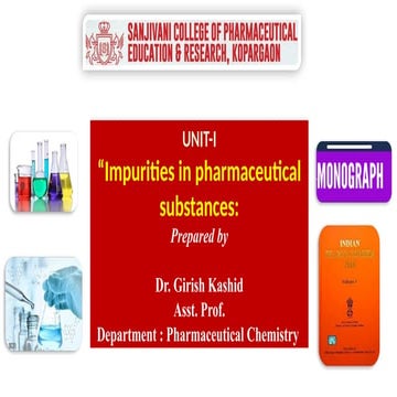 Impurities in Pharmaceutical substances | PPT