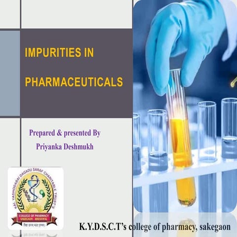 Impurities in pharmaceuticals | PDF
