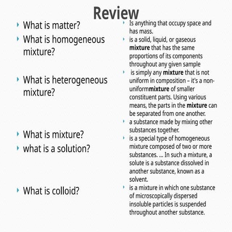 Separating mixtures (Grade 7) | PDF