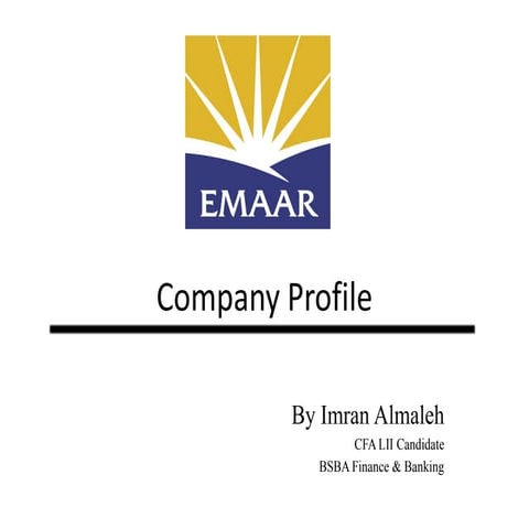 EMAAR Properties - Company Profile | PDF