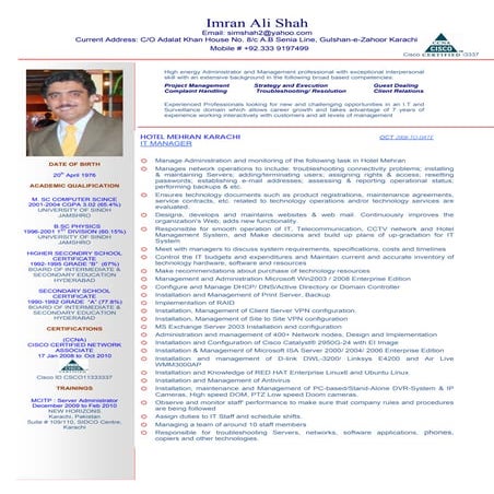 Imran ali shah 2013 | PDF