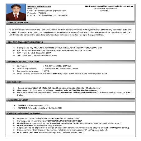 Imran cv | DOCX | Career Planning | Careers