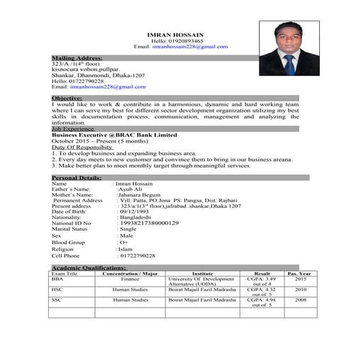 Imran cv | PDF