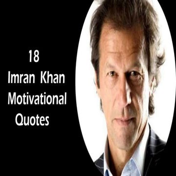 Imran khan Inspirational Quotes | PPTX