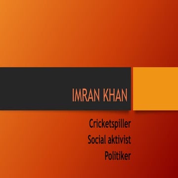 Imran khan presentation | PPTX
