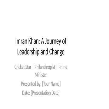 Imran ahmed Khan niazi presentation good | PPTX