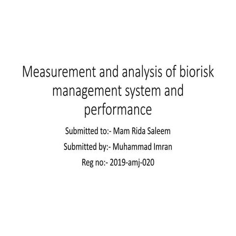 Biorisk management | PPTX