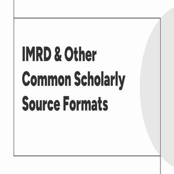 Research Formats | PDF