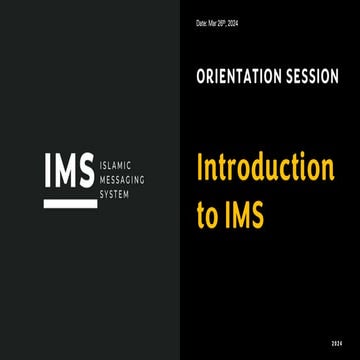 IMS - Orientation Session.pdf by Scholar Sahil Adeem | PDF