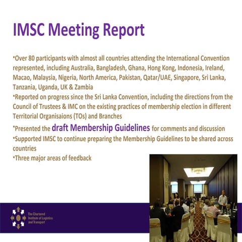 Imsc report into icm | PPT