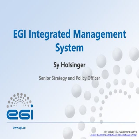 EGI Integrated Management System | PPTX