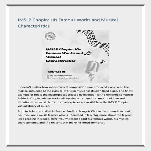 IMSLP Chopin His Famous Works and Musical Characteristics.pdf