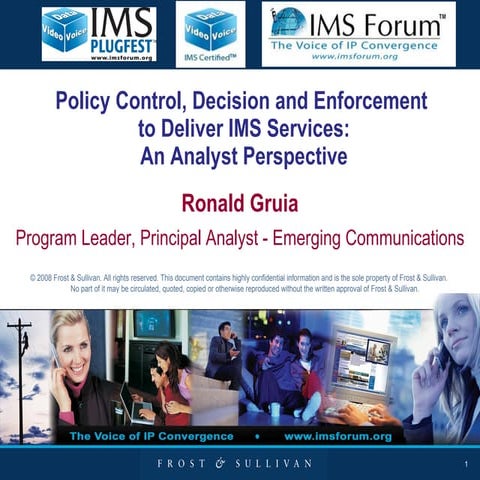 Policy Control, Decision and Enforcement to Deliver IMS Services | PPT