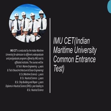 IMU CET ppt | PPTX