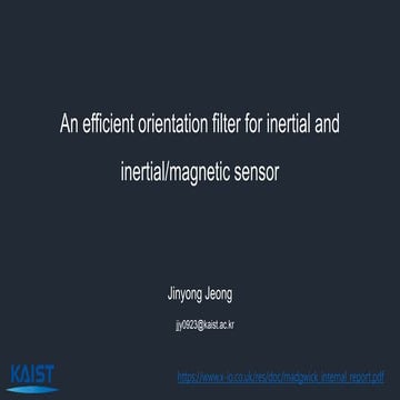 IMU Filter (AHRS) | PPTX