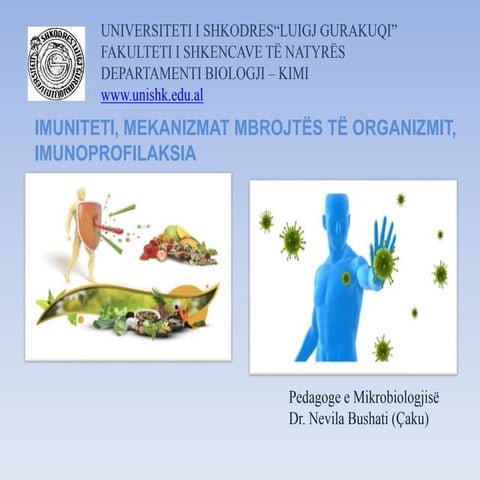 Imuniteti, imunoprofilaksia, mekanizmat mbrojtes | PPT