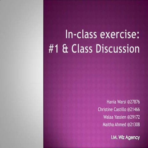 In-class Exercise #1 | PPTX