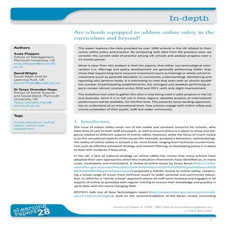 Are Schools Equipped to Address Online Safety in the Curriculum and ...