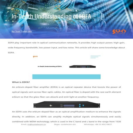 In-Depth Understanding of EDFA | PDF