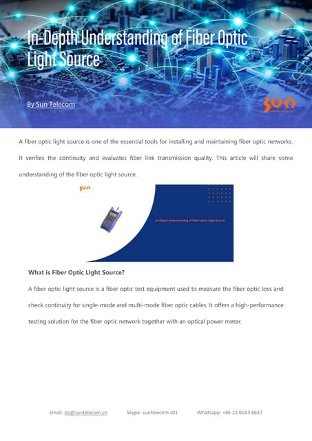Handheld Optical Power Meter in the Taiwan | PDF