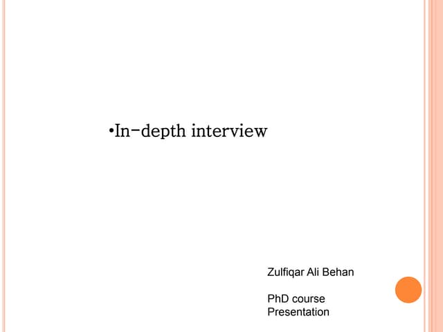 Interview, nature, types, merits & demerits | PPTX