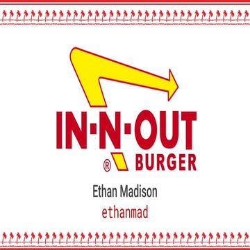 In-N-Out Burger Company Analysis | PDF