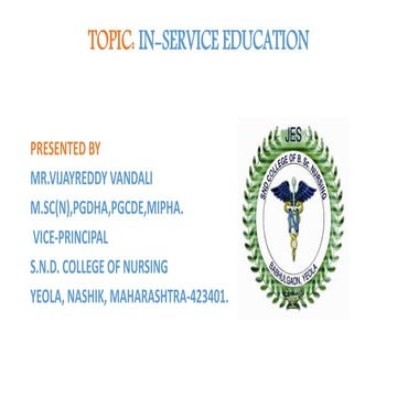In service education in nursing | PPTX