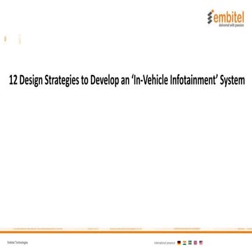 Strategies to Develop In-Vehicle Infotainment System | PPT
