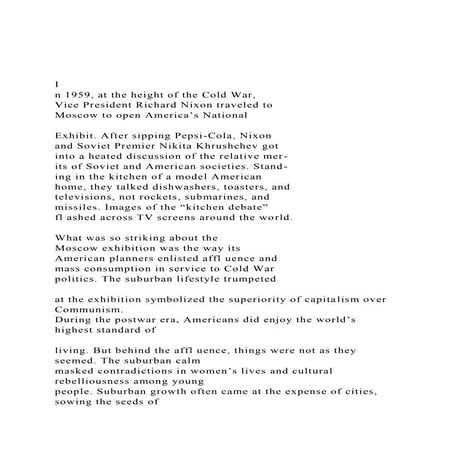 In 1959, at the height of the Cold War, Vice President Ric.docx ...