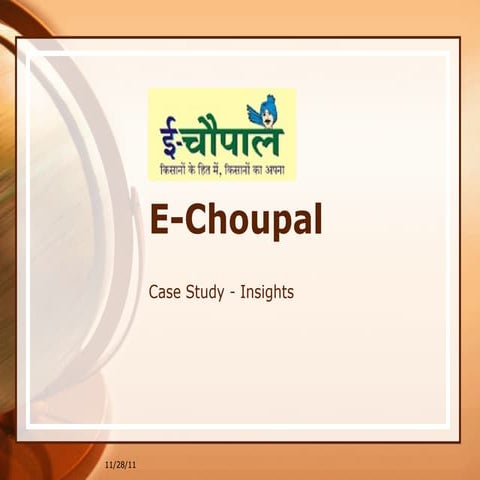 In 6 e-Choupal Case Study | PPT | Business | Business and Finance