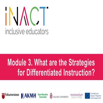 Module 3 - What are the Strategies for Differentiated Instruction.pptx ...