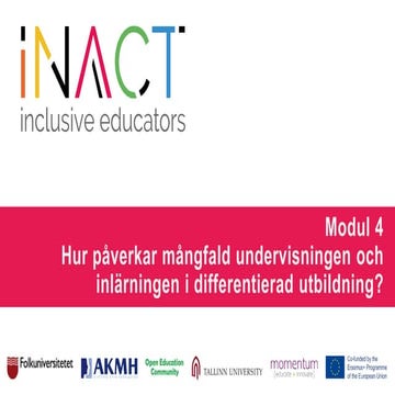 INACT IO1 Module 4 FINAL - svenska.pptx | Education