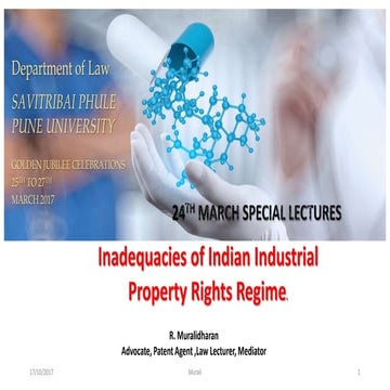 Inadequacies of indian industrial property rights regime. | PPT