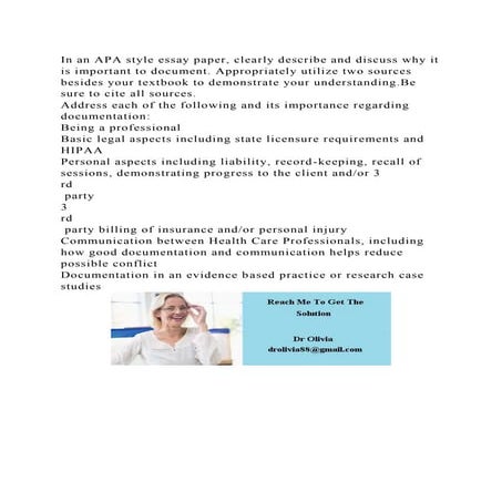 In an APA style essay paper, clearly describe and discuss why it is .docx