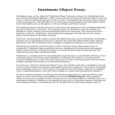 Inanimate Object Essay.pdf