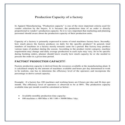 How calculate Man to Machine Ratio in Garments Industries